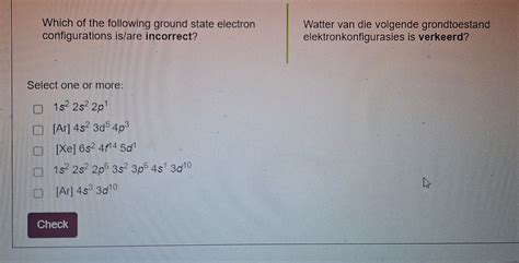 Solved Which Of The Following Ground State