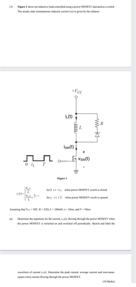 Solved 3 Figure 1 Shows An Inductive Load Controlled Using Chegg Com