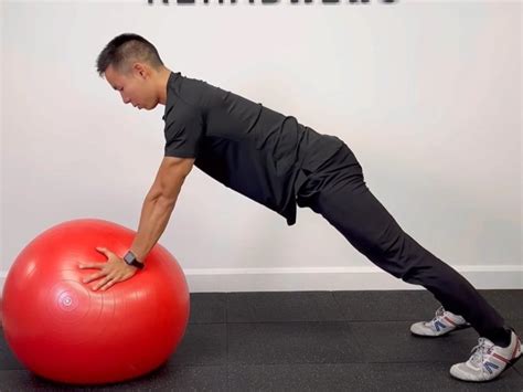 Swiss Ball Push Up Plus — Rehab Hero