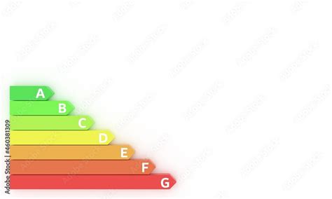 Energy Efficiency Class Rating Isometric Colors Labels Certification