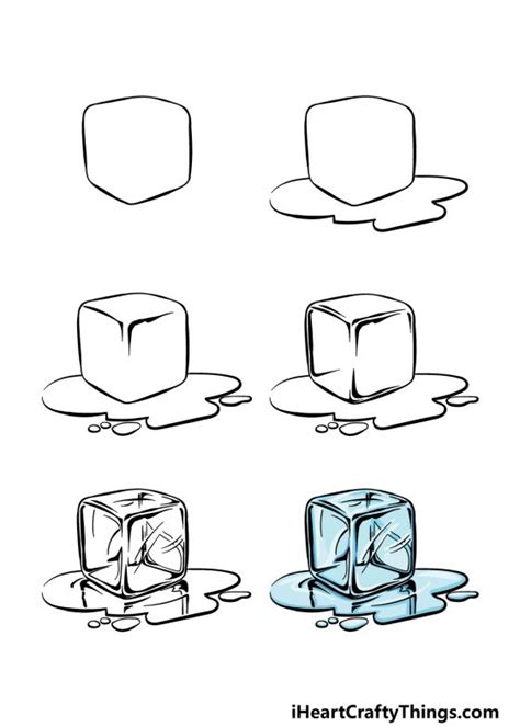 Ice Cube Drawing How To Draw An Ice Cube Step By Step