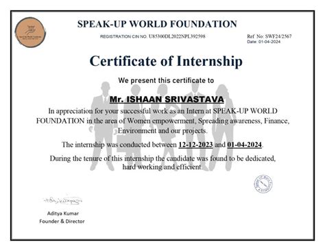 Ishaan Srivastava On Linkedin Honoured To Receive This Certificate Of