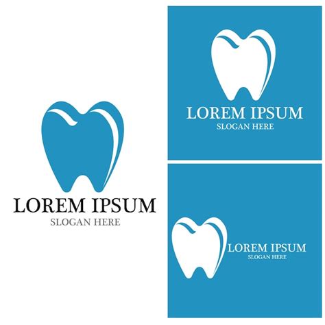 치과 로고 템플릿 벡터 일러스트 아이콘 디자인 프리미엄 벡터