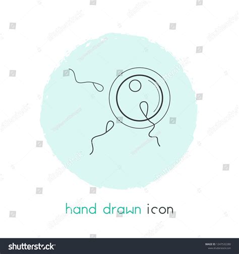Egg Sperms Icon Line Element Vector Stock Vector Royalty Free