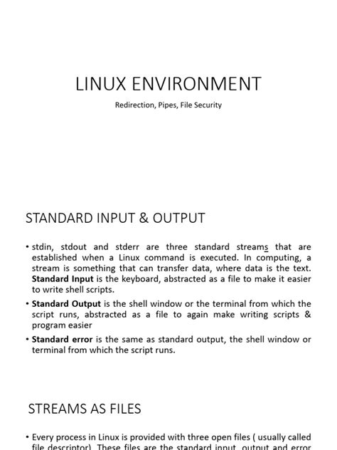 Le 7 Redirection Pipes Links Pdf Computing Software Engineering