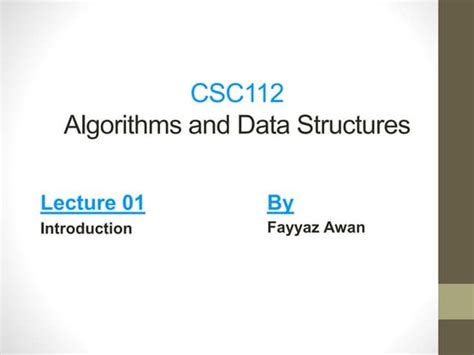 data structures and algorithm module 1 pptx