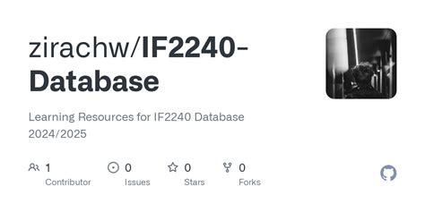 Github Zirachwif2240 Database Learning Resources For If2240