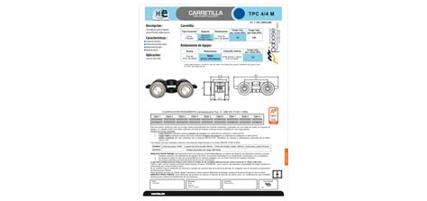 Ficha Carretilla Tpc 4 4 M Herrajes Europeos