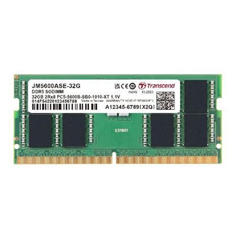 Transcend GB X GB JM ASE G Unbuffered SO DIMM CL MHz DDR RAM Umart Com Au