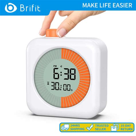 Brifit Digital Visual Timer 60 Minuto Countdown Bata At Mga Adulto Time Management Tool Clock