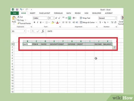 How To Create A Simple Checkbook Register With Microsoft Excel