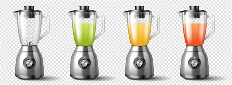 주스 스무디를 위한 사실적인 주스기 블렌더 믹서 세트 식품 전자 기기 요리 0명에 대한 스톡 벡터 아트 및 기타 이미지 0명 3차원 형태 가정 생활 Istock