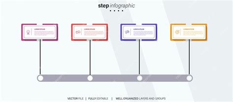 Premium Vector Arrows Workflow Steps Global Business Process Graph