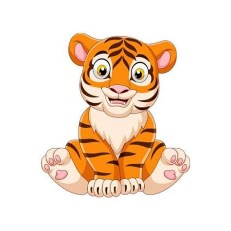 Cute Cartoon Tiger Drawing