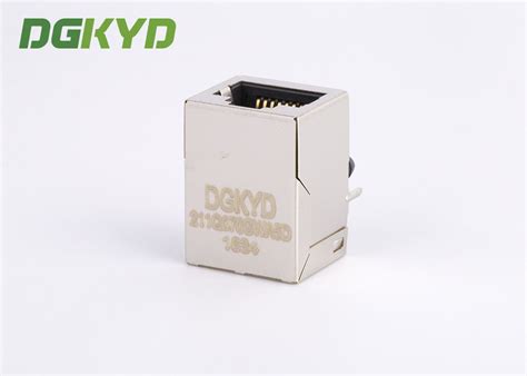 Right Angle Rj45 With Transformer Gigabit Network Connector Integrated