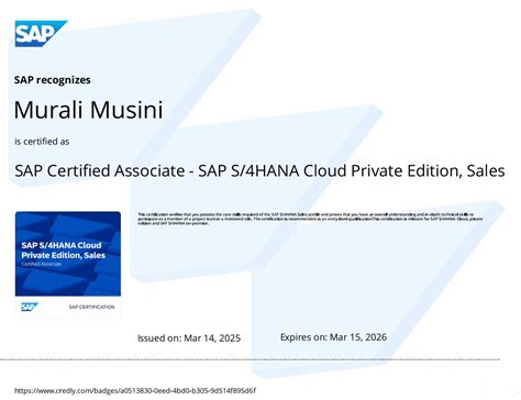 Sap S4hana Sapcertification Sales Cloud Sapsd Murali Musini