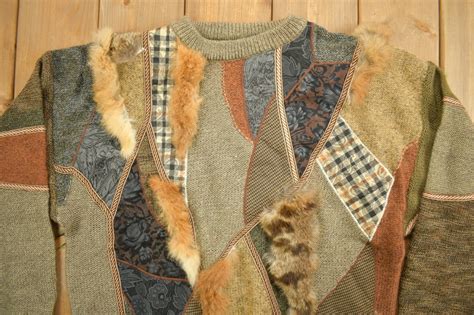 Vintage 1990s Contraire Knitted Crewneck Sweater Vintage 90s Crewneck
