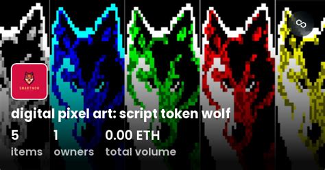 Digital Pixel Art Script Token Wolf Collection Opensea
