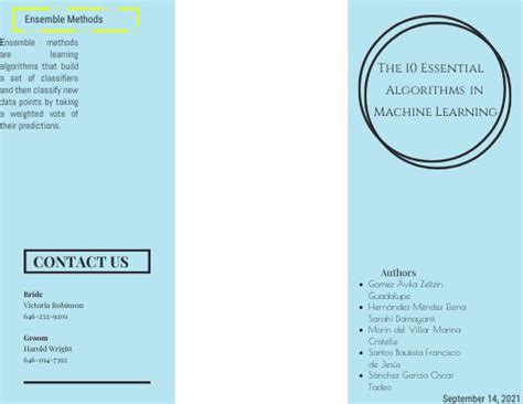 Los 10 Algoritmos Esenciales En Machine Learning Algorithm Victoria Robinson Learning