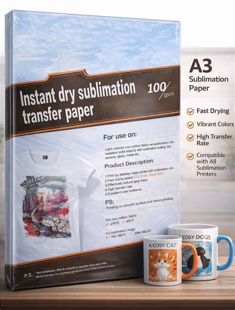 100gsm A3 Platinum Premium High Release Dye Sublimation Paper