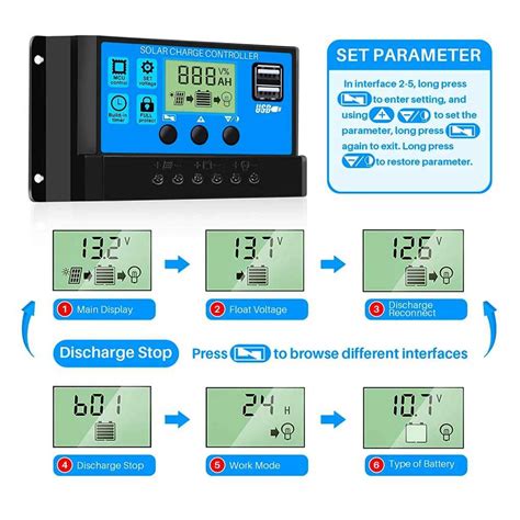 A V PWM Solar Charge Controller With USB Output V A Max