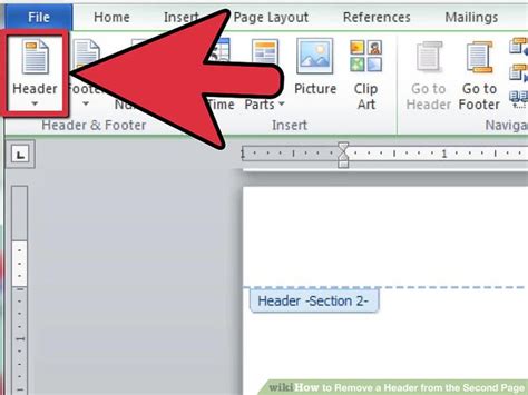 How To Remove A Header From The Second Page Steps