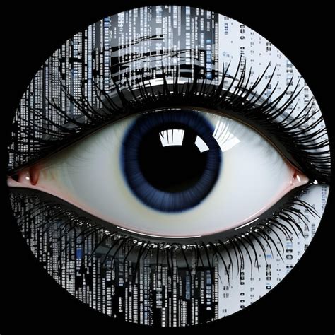 Premium Ai Image An Image Of An Eye With A Binary Code On It