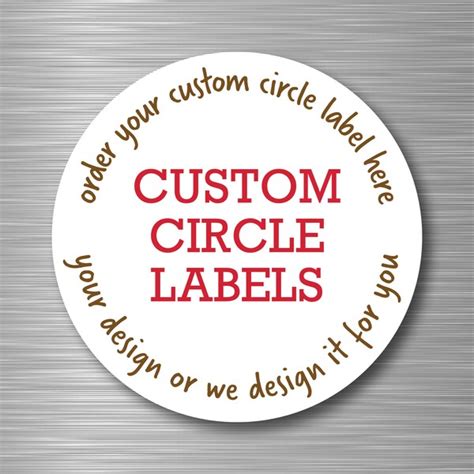 Custom Layout Design Circle Label Etsy