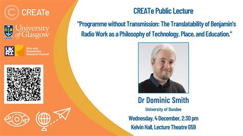 Create Public Lecture By Dominic Smith Programme Without Transmission The Translatability Of
