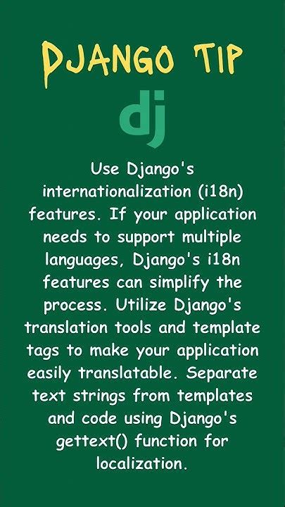 Django Tip Use Djangos Internationalisation I18n Features Shorts