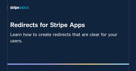 Redirects For Stripe Apps Stripe Documentation