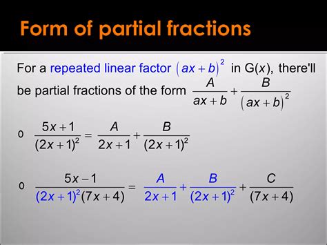 Revision Partial Fractions Ppt