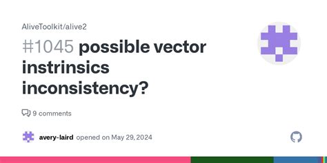 Possible Vector Instrinsics Inconsistency · Issue 1045 · Alivetoolkitalive2 · Github