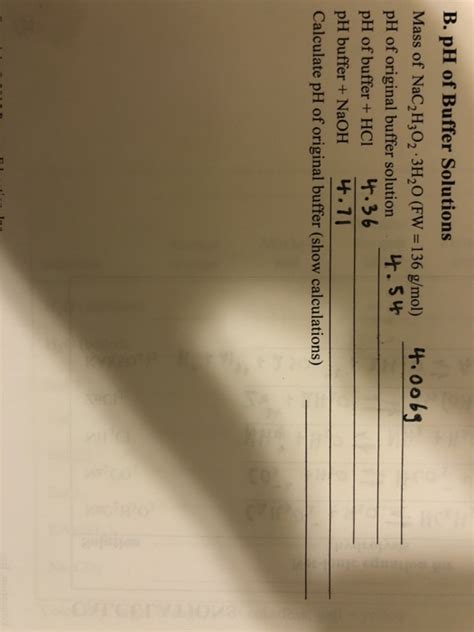 solved calculate ph of original buffer calculate