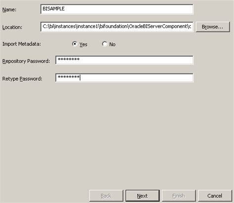 Creating A Repository Using The Oracle Bi Administration Tool