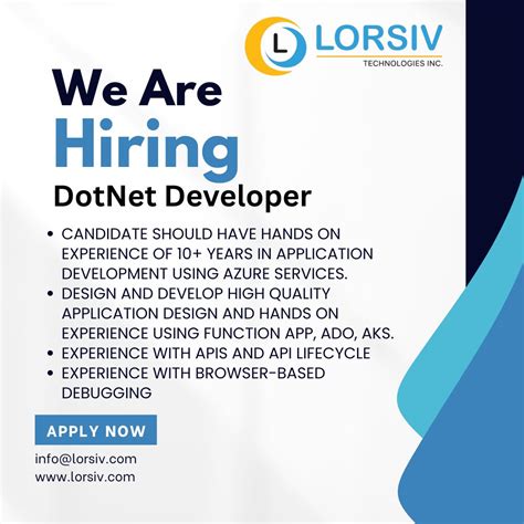 Lorsiv Technologies Inc On Linkedin Dotnetdeveloper Azureservices