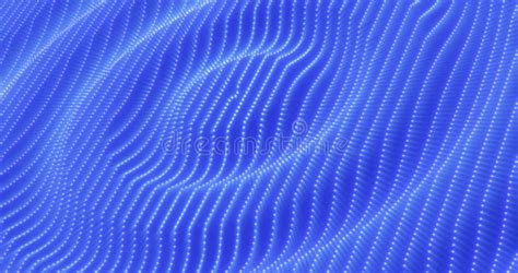 Abstract Blue Waves Streaks Circles Of Particles And Dots Futuristic Rhythmic Glowing Magic