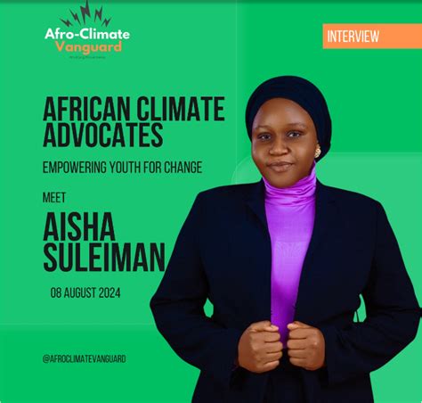 Aisha Suleiman Eeman Is Significantly Impacting Climate Action In