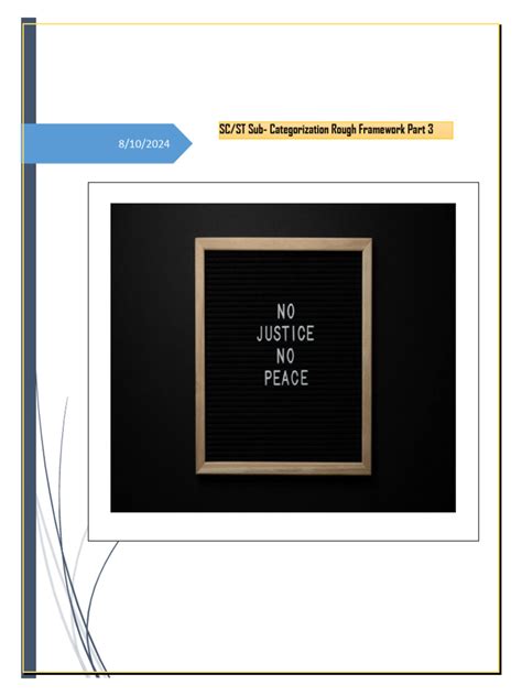 Sc St Sub Categorisation Rough Framework Part 3 Pdf