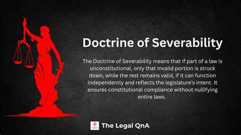 Doctrine Of Severability Safeguarding The Spirit Of The Constitution
