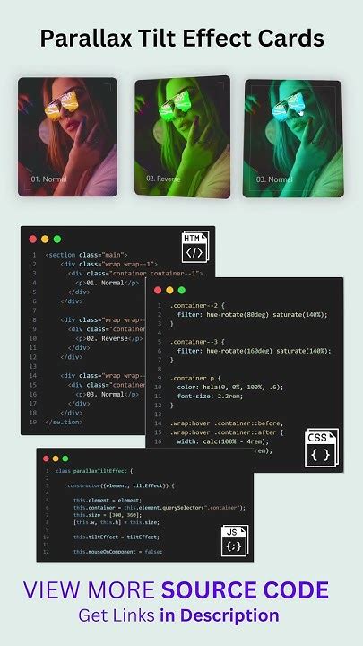 13100 Htmlcssjs Animation Parallax Tilt Effect Cards Mastering