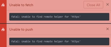 Github Error Fatal Unable To Find Remote Helper For Https Issue Atom Atom Github