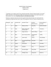 Soc Stat Docx SOC CRJ Social Statistics Summer I Assignment I Would Like You To