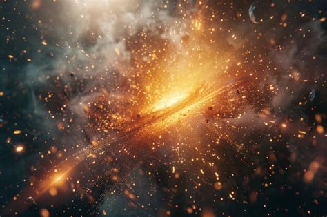 Journey Through The Cosmos As Colliding Particles Generative Ai Premium Ai Generated Image
