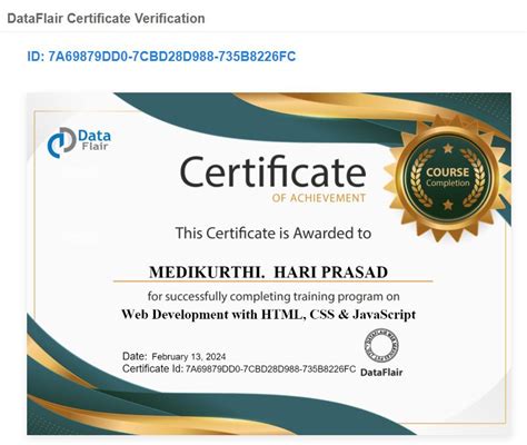 Medikurthi Hari Prasad On Linkedin Certificationachievement
