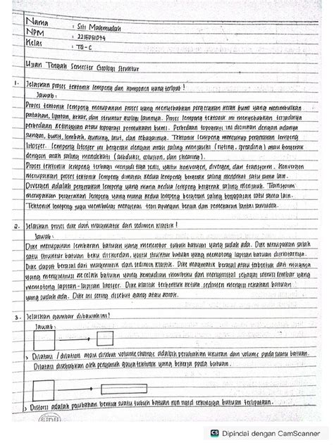 Uts Geologi Struktur 2215051074 Siti Mahmudah Pdf