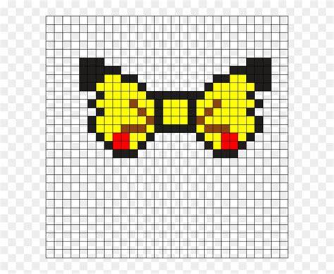 Pikachu Bow Perler Bead Pattern Undertale Flowey Sprite Clipart 3150748 Pikpng