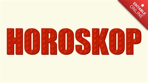 Horoskop Красный шрифт лего Генератор текстовых эффектов