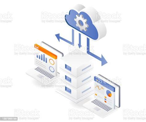 플랫 아이소메트릭 일러스트레이션 개념 클라우드 서버 유지 관리 프로세스 네트워크 서버에 대한 스톡 벡터 아트 및 기타 이미지 네트워크 서버 등측투영법 연결 Istock