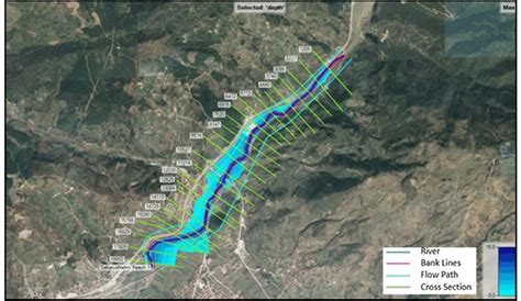 Q 100 Flood Inundation Maps For 1D Model Download Scientific Diagram
